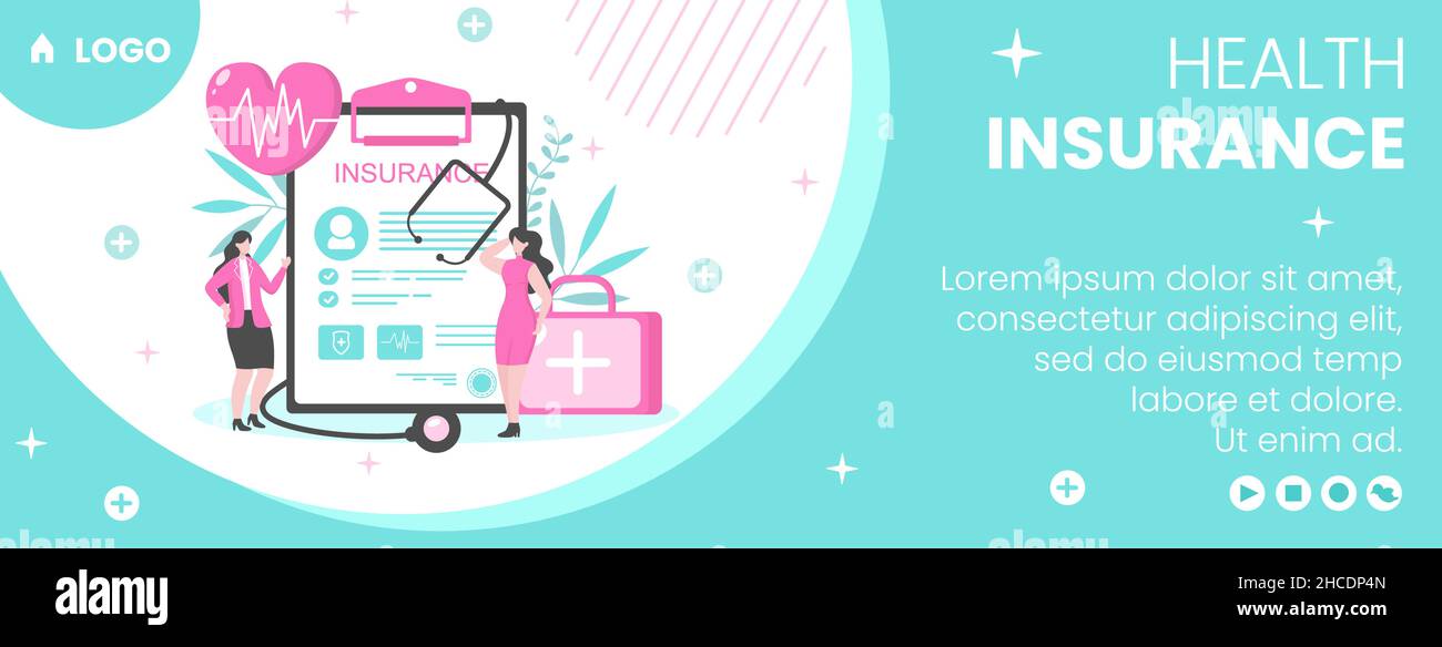 Health Care Post Template Flat Design Illustration Editable of Square ...