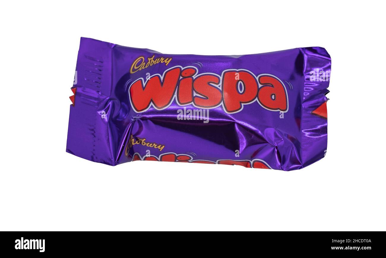 Norwich, Norfolk, UK – December 2021. Close up of a Cadbury Wispa ...