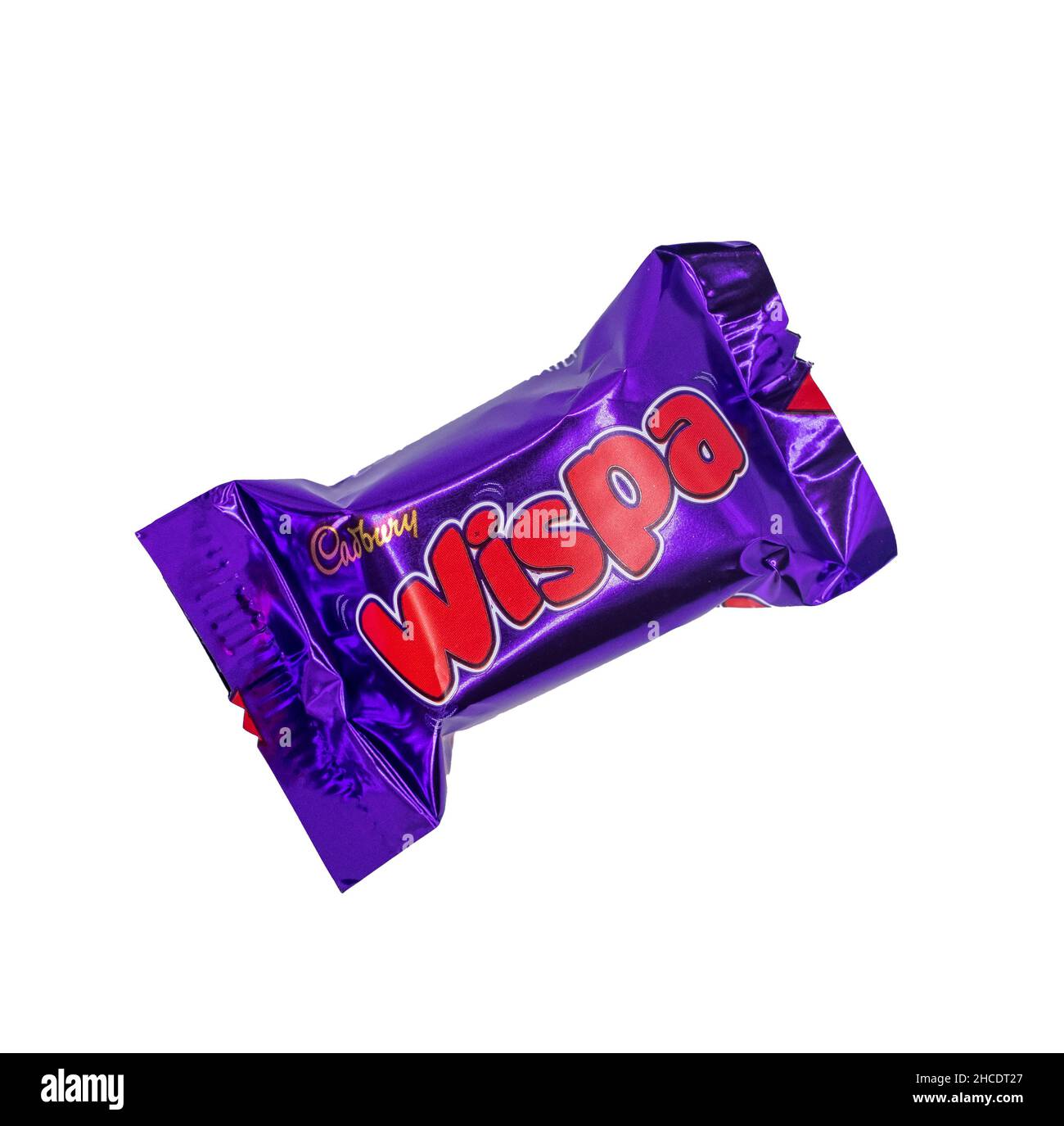 Norwich, Norfolk, UK – December 2021. Close up of a Cadbury Wispa ...