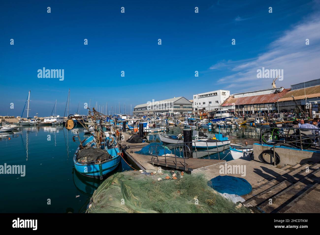 Israel, Jaffa, The ancient port now used as a fishing and leisure ...