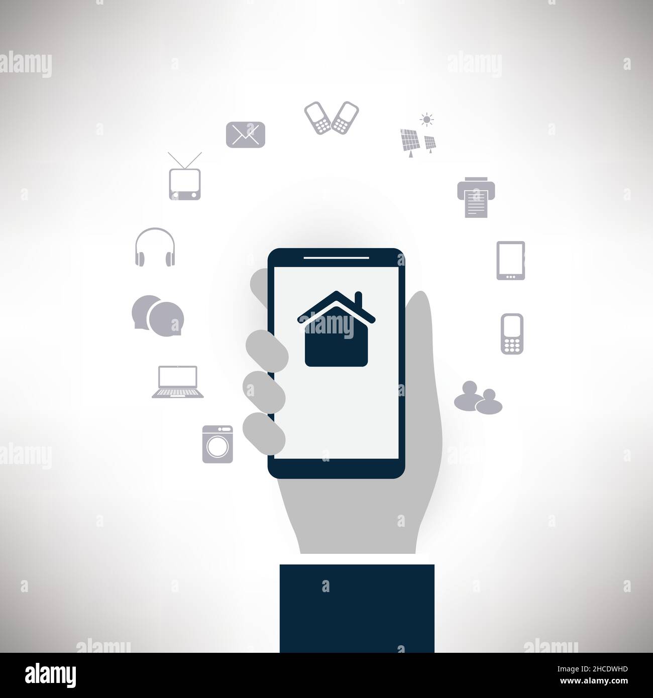 Internet of Things, Cloud Computing Design Concept with Icons - Digital Network Connections ...