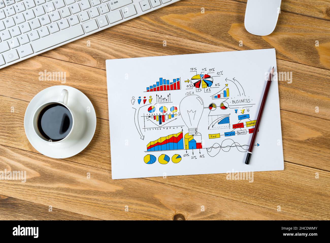 Business workplace with stuff Stock Photo - Alamy