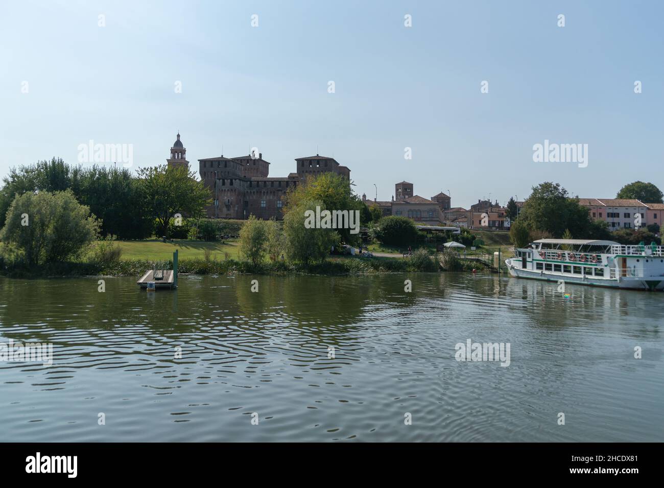 View of the Castle of San Giorgio from Lago di Mezzo, Mincio River ...