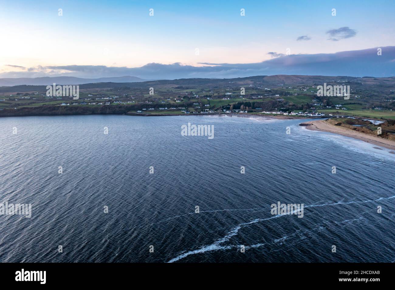 Aerial view of Inver in Mountcharles in County Donegal - Ireland Stock ...