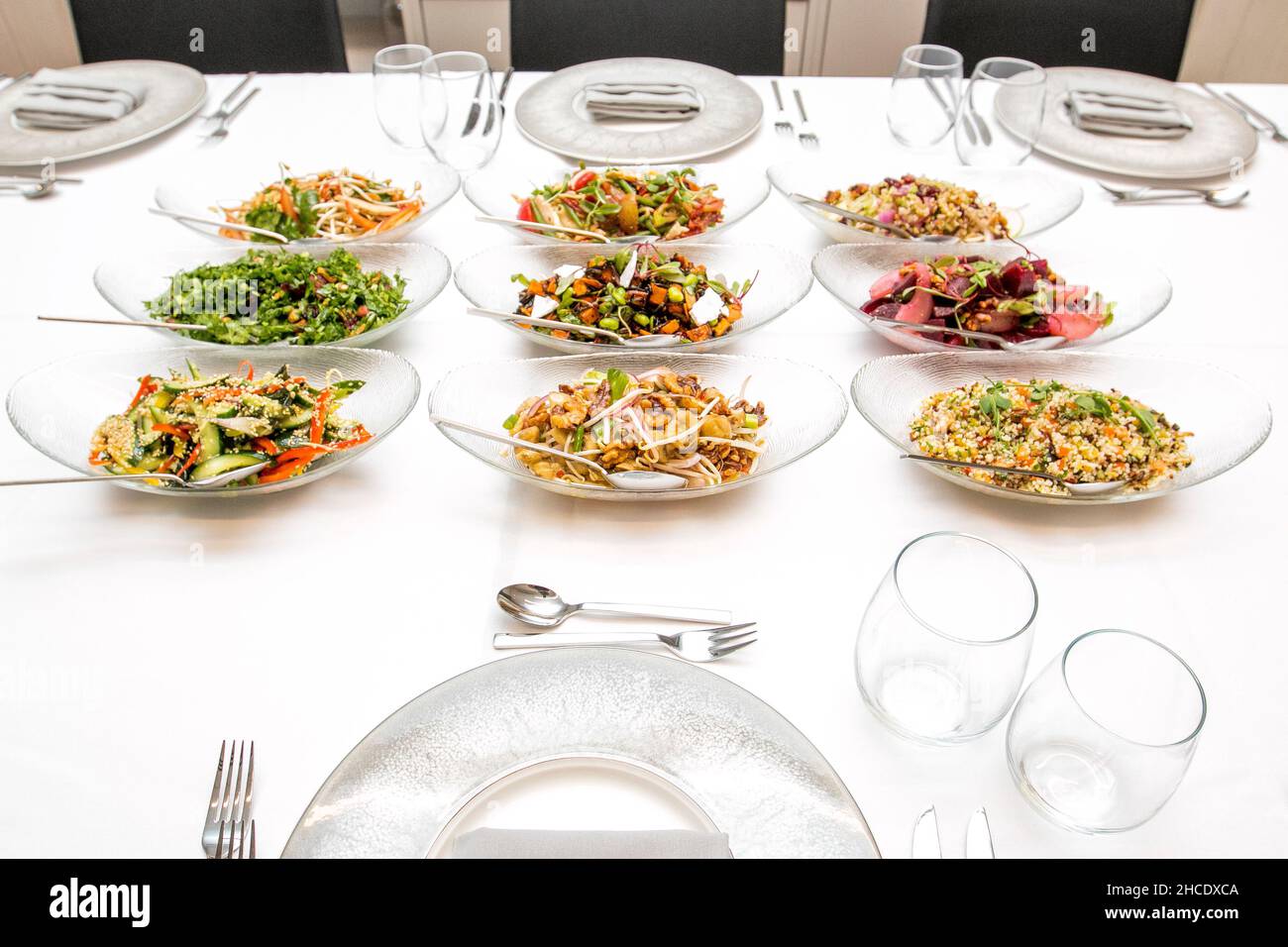 Vegetable salad bar buffet restaurant hi-res stock photography and ...