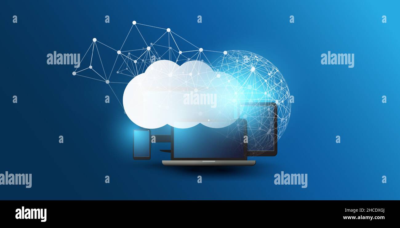 Cloud Computing Design Concept - Digital Connections, Technology ...