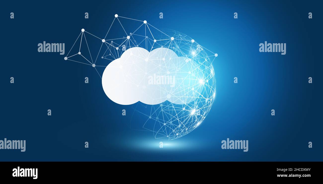 Cloud Computing Design Concept - Digital Connections, Technology ...