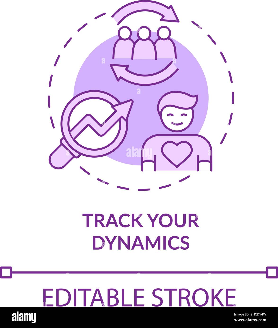 Track your dynamics purple concept icon Stock Vector Image & Art - Alamy