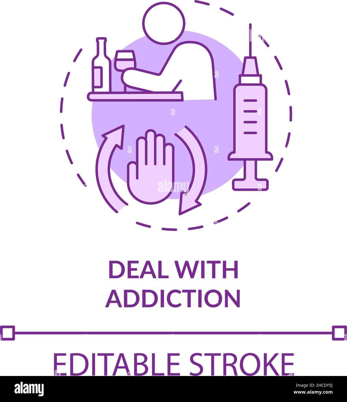 Addiction Support Abstract Stock Vector Images Alamy