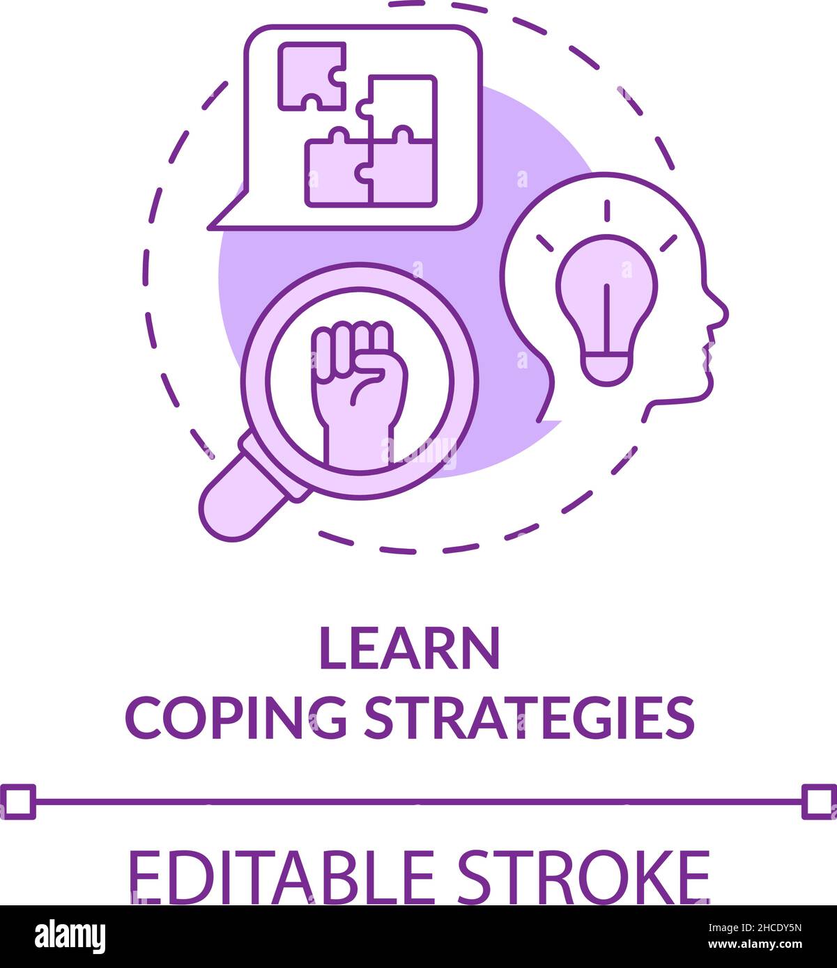 Learn coping strategies purple concept icon Stock Vector Image & Art ... Learn coping strategies purple concept icon Stock Vector Image & Art ...