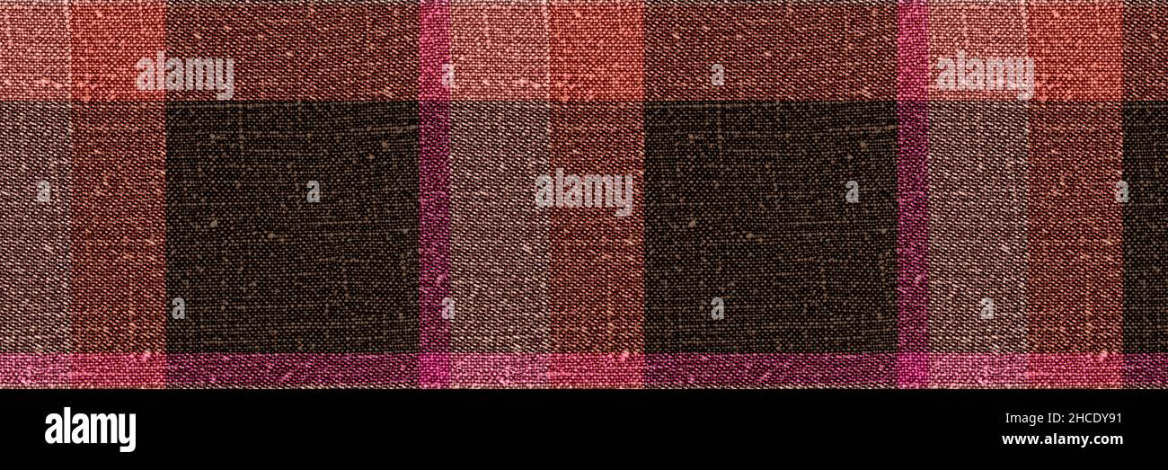 Classic winter tartan plaid seamless edging border. Modern gingham ...