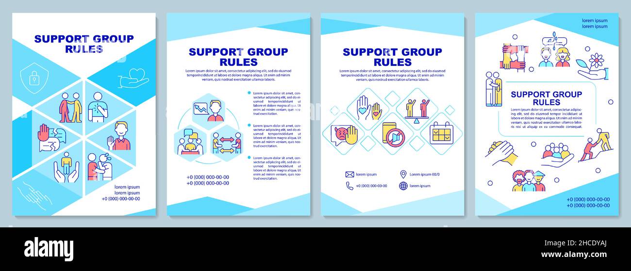 Support group rules brochure template Stock Vector Image & Art - Alamy