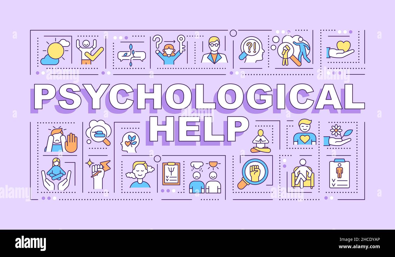 Psychological help word concepts purple banner Stock Vector Image & Art ...