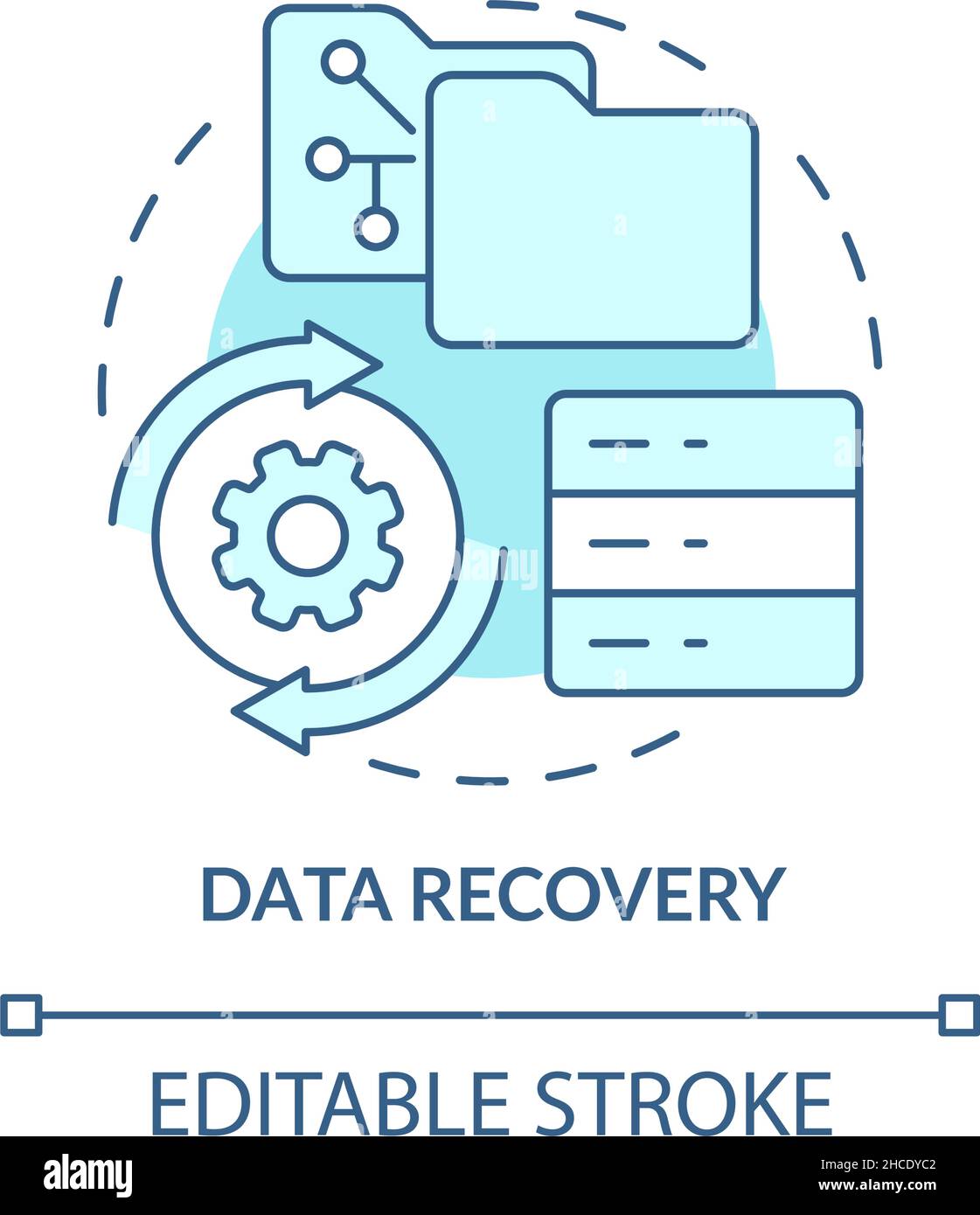 Data recovery turquoise concept icon Stock Vector Image & Art - Alamy