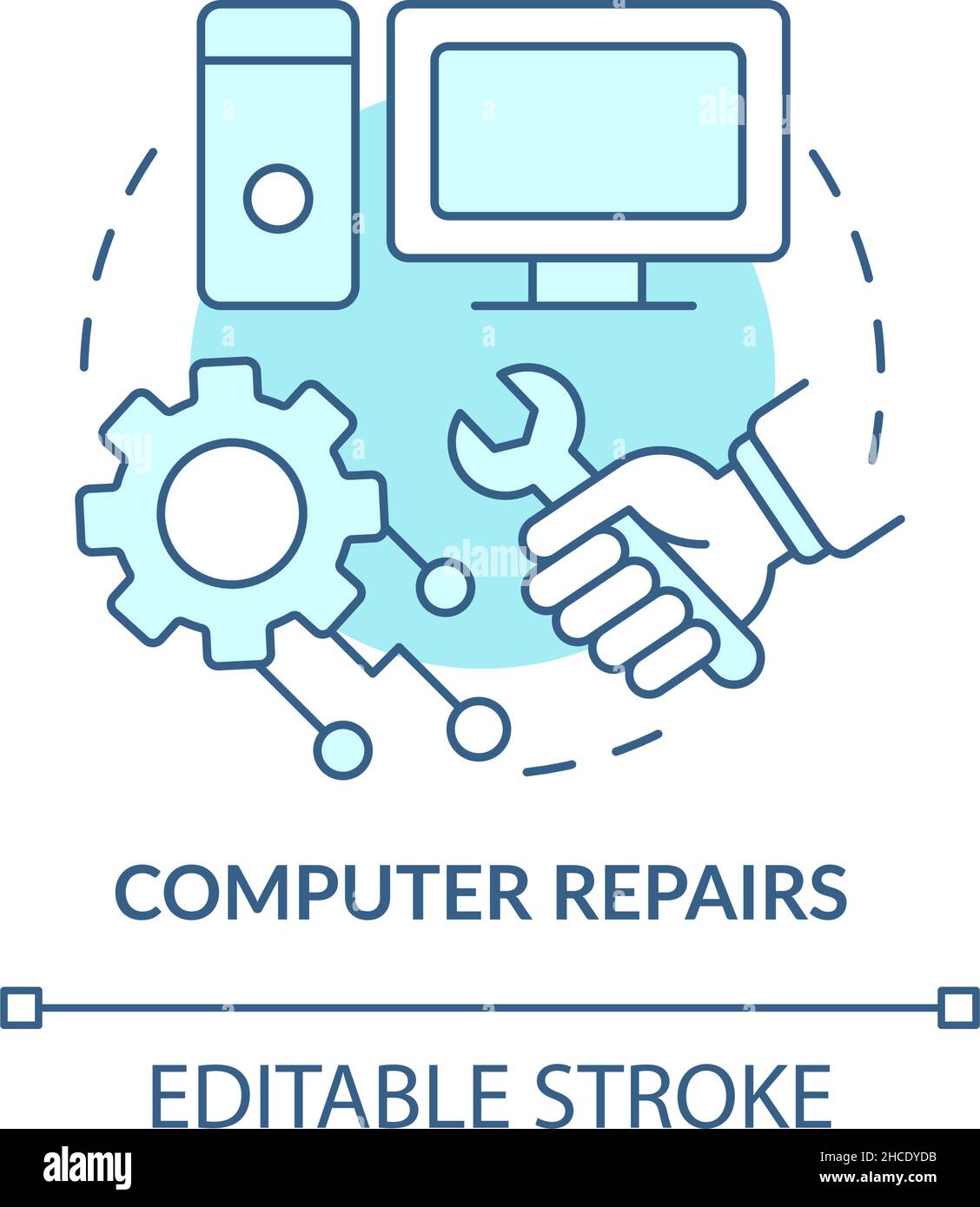 Symbol pc repairs Stock Vector Images - Alamy