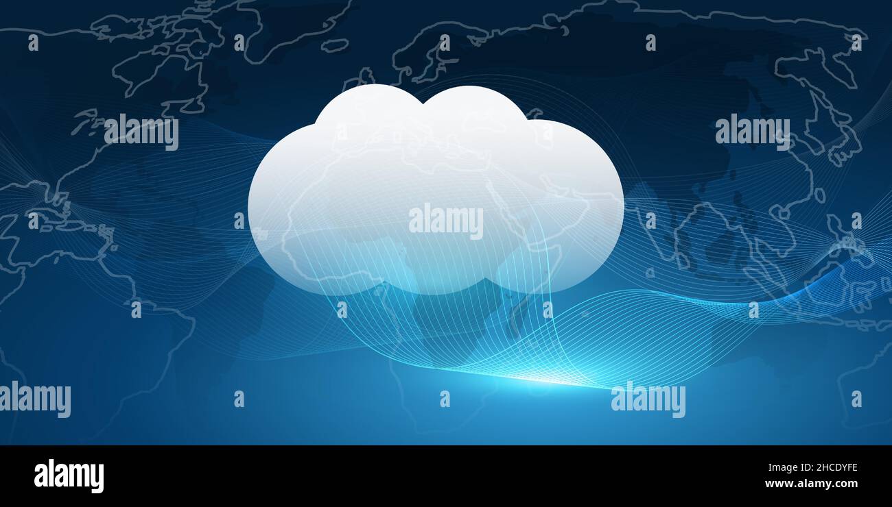 Cloud Computing Design Concept - Digital Connections, Technology ...