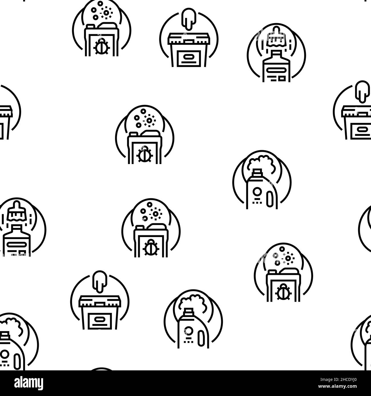 Chemical Industry Production Vector Seamless Pattern Stock Vector Image ...