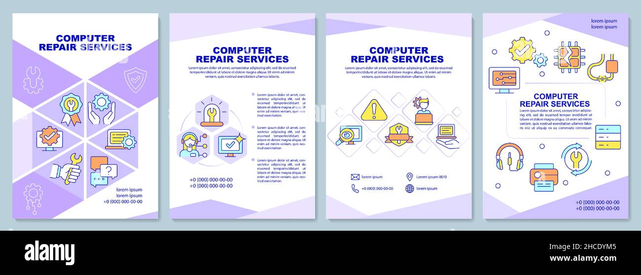 Computer repair services brochure template Stock Vector Image & Art - Alamy