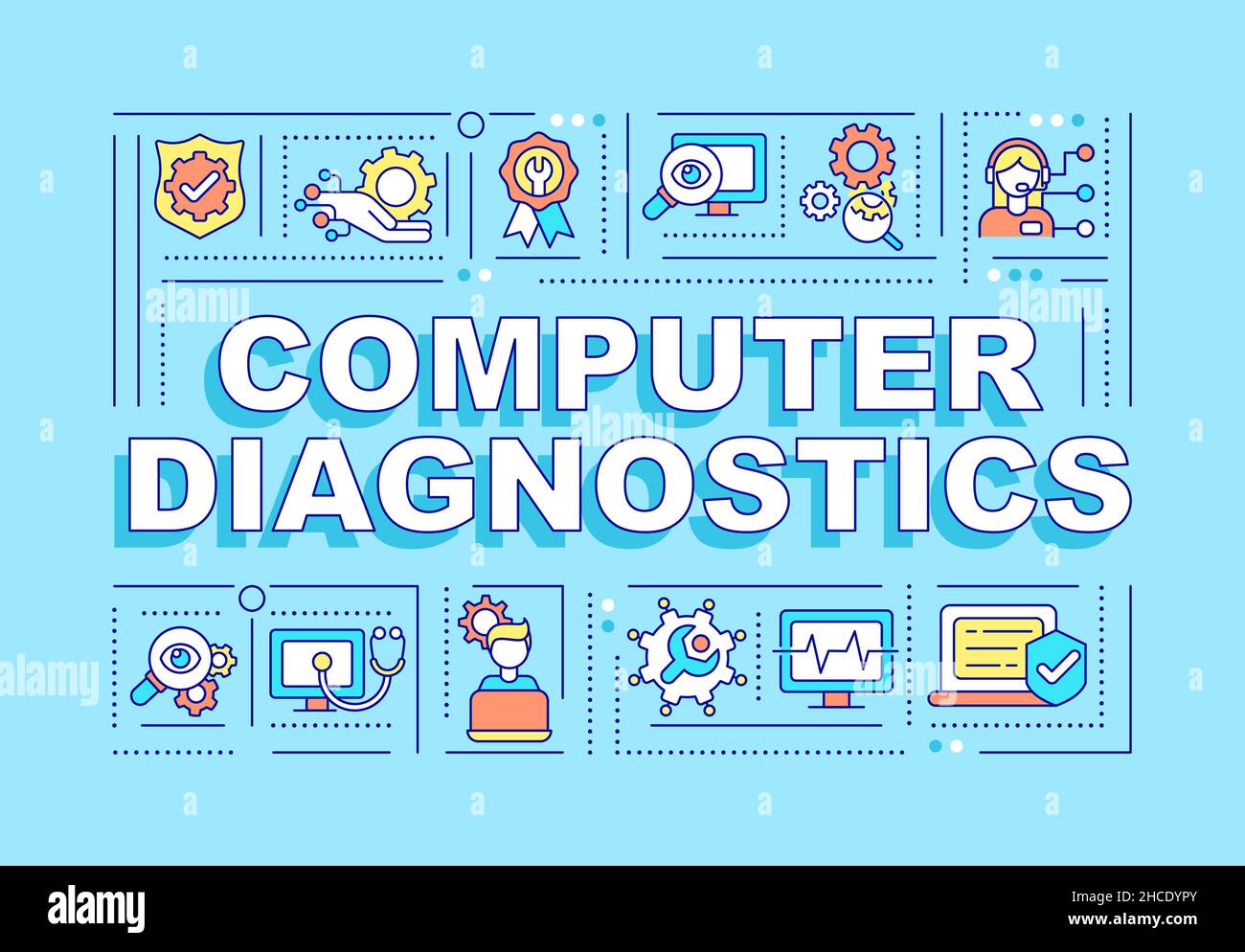 Diagnostic program background Stock Vector Images - Alamy