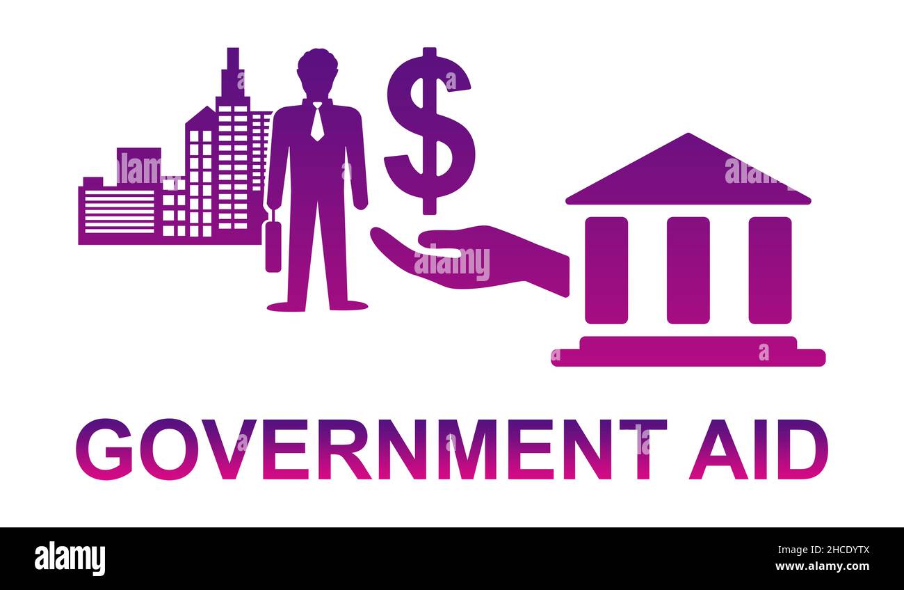 Illustration of a government aid concept Stock Photo - Alamy