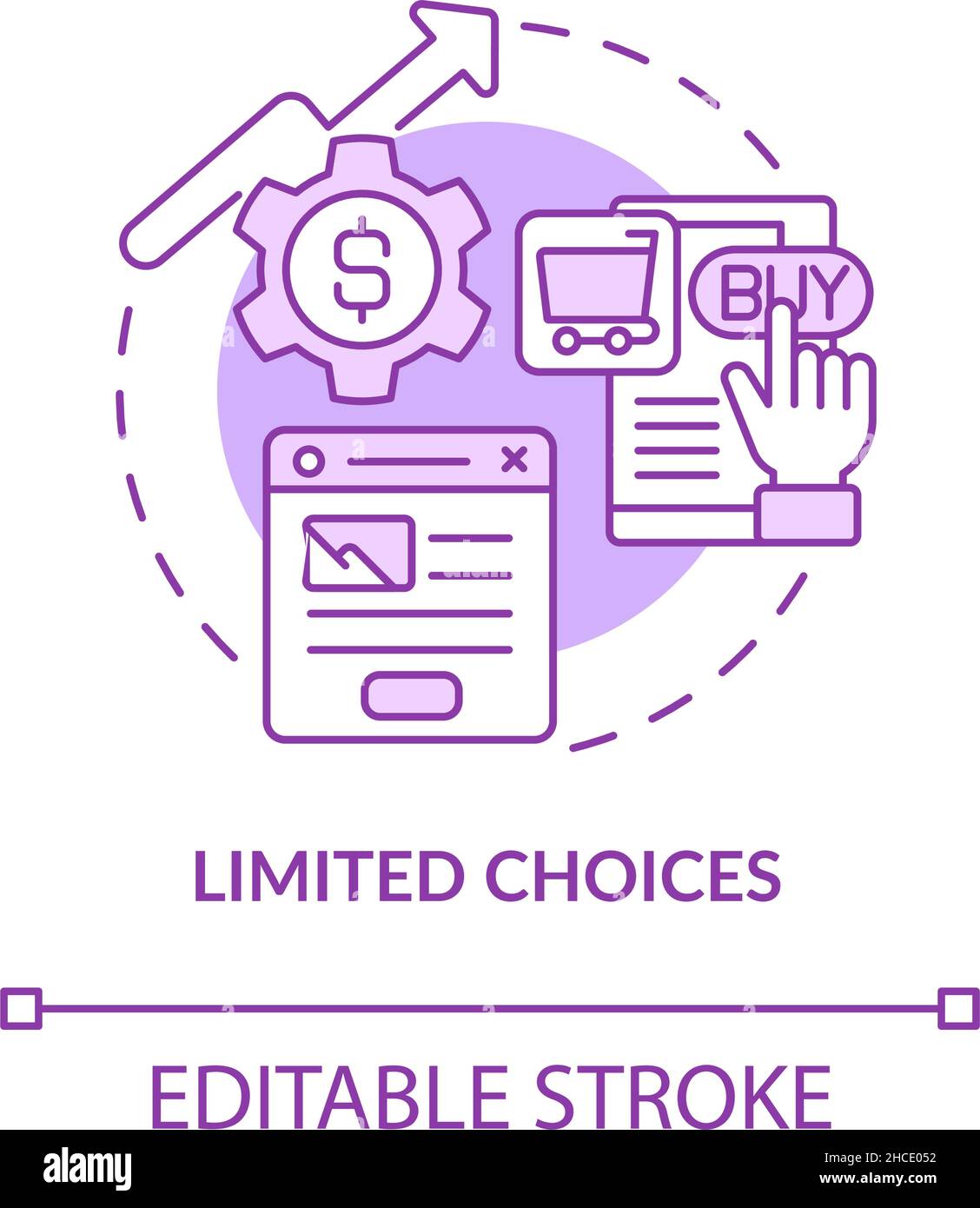 Limited choices purple concept icon Stock Vector Image & Art - Alamy