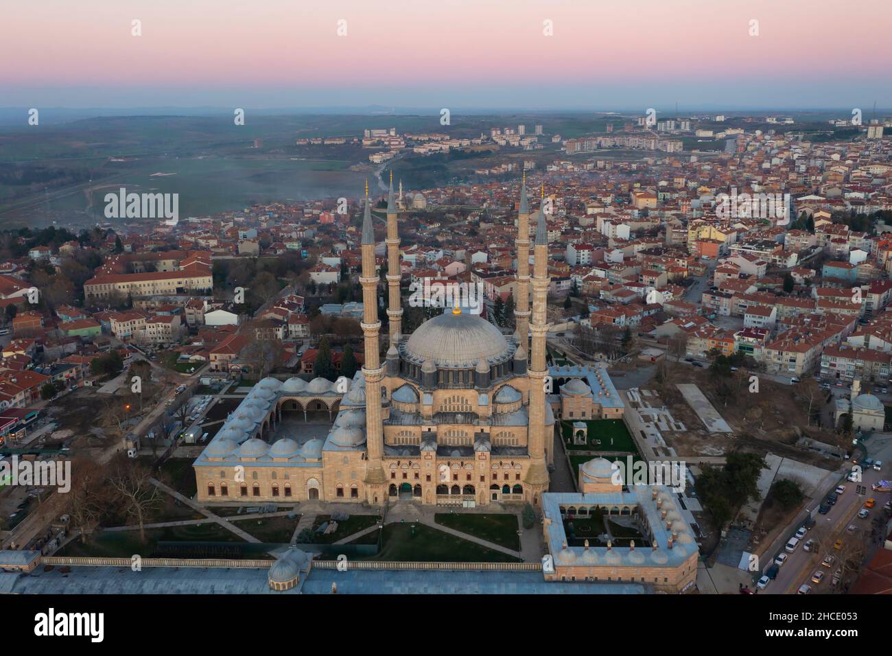 Selimiye Mosque exterior view in Edirne City of Turkey. Edirne was ...