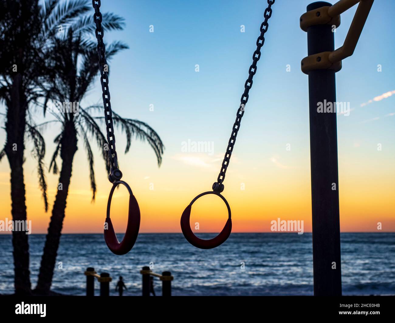 Gymnastics On The Beach Sunset