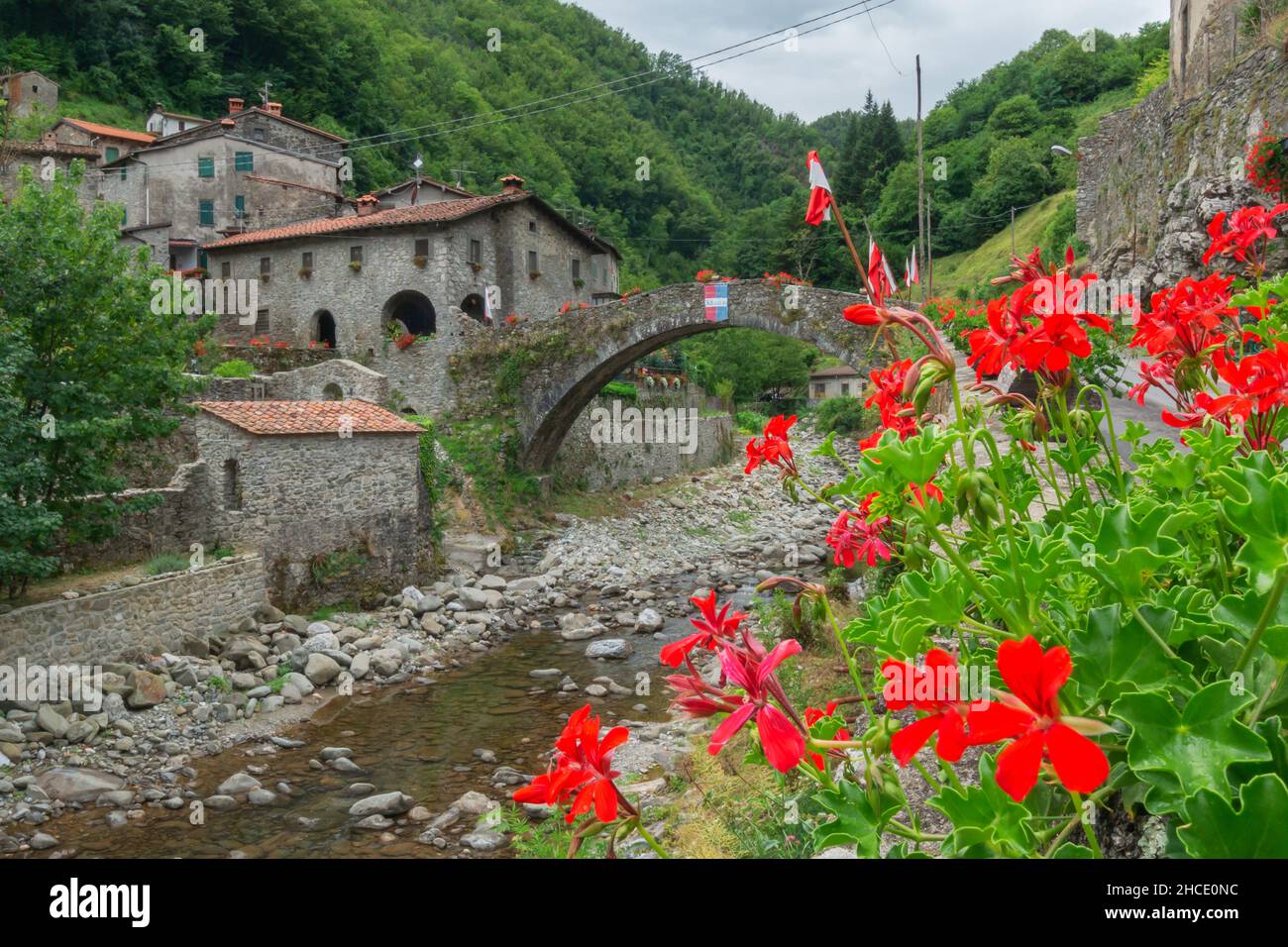 Via Molino Vecchio street, View of Bridge, Fabbriche di Vergemoli ...