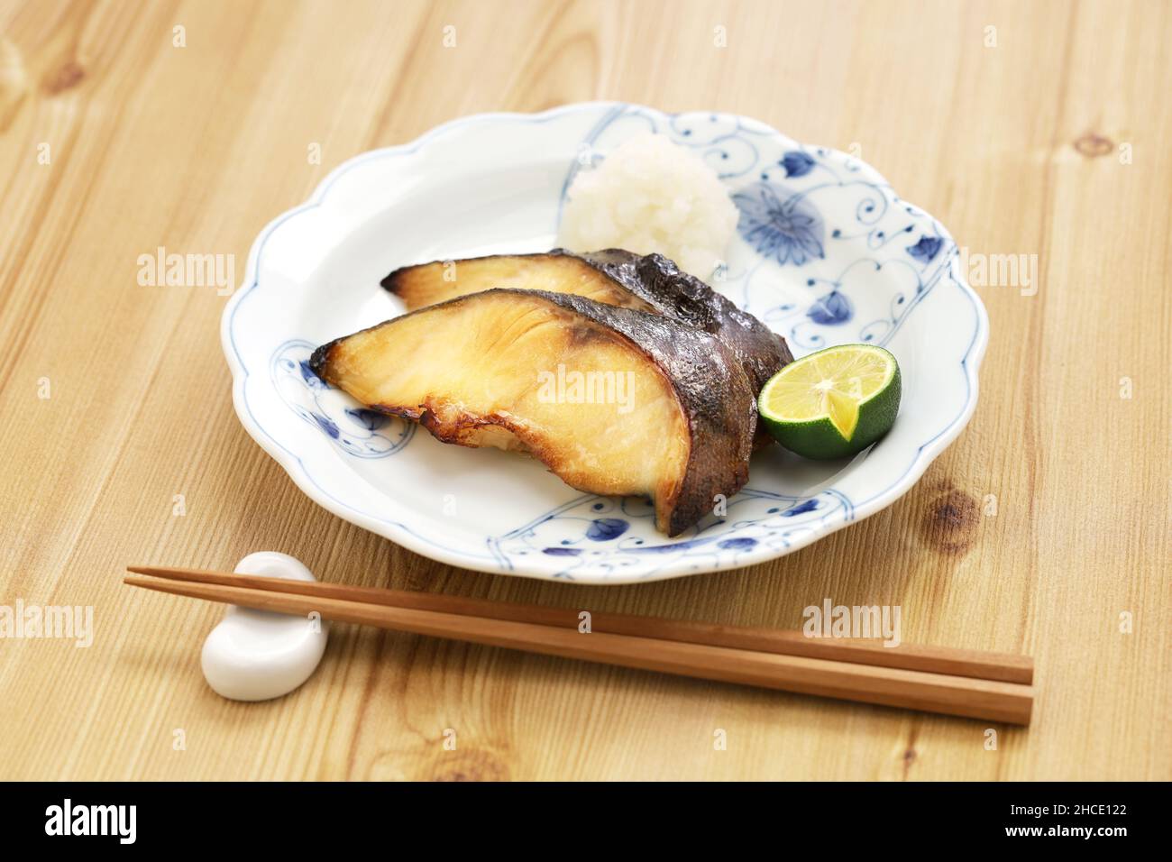 grilled miso marinated black cod, japanese cuisine Stock Photo - Alamy