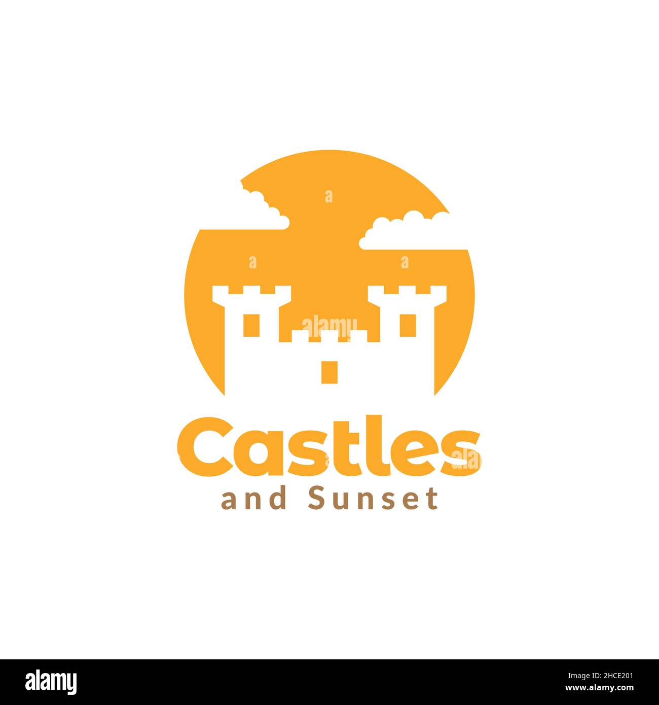 Prague castle sunset Stock Vector Images - Alamy