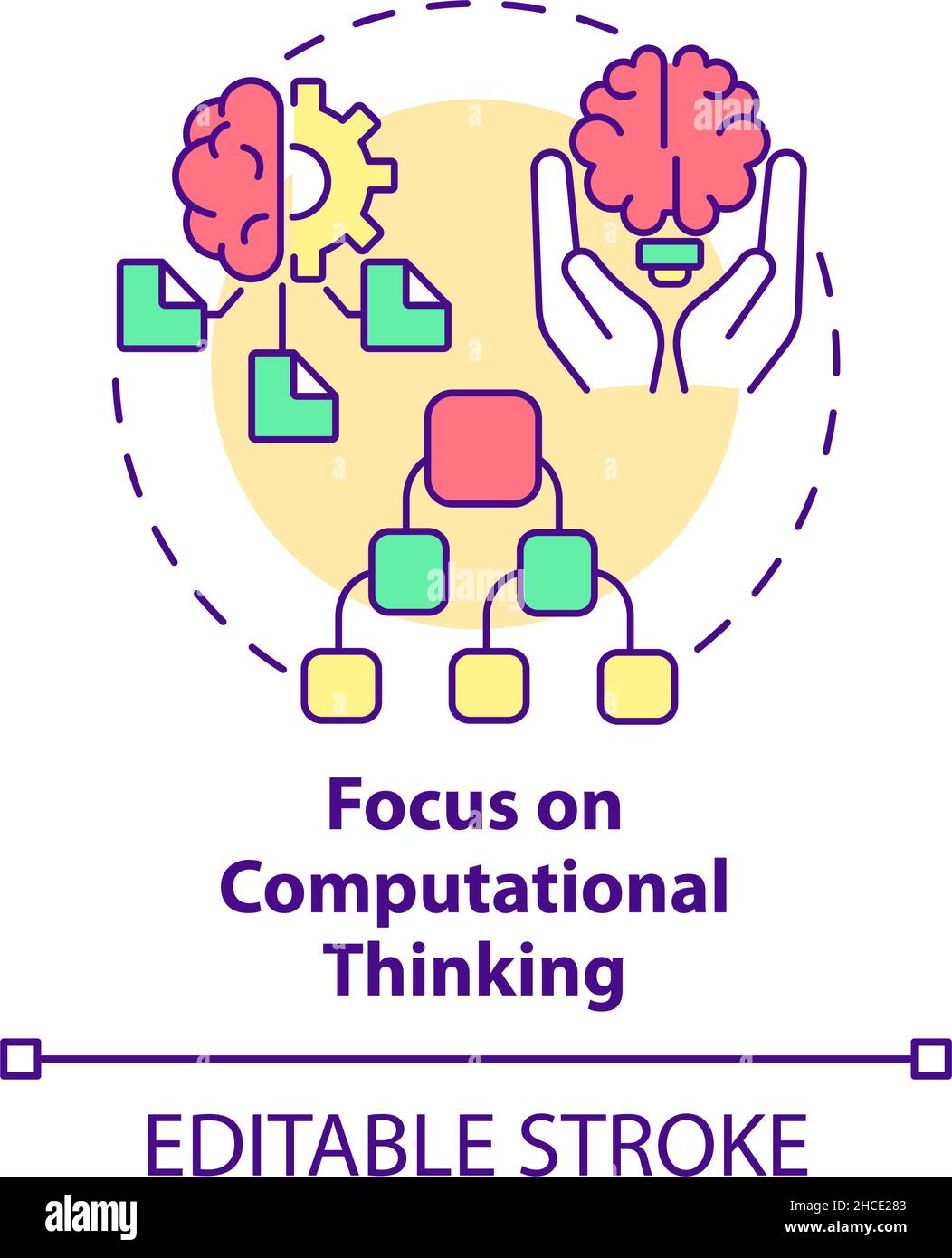 Focus On Computational Thinking Concept Icon Stock Vector Image And Art