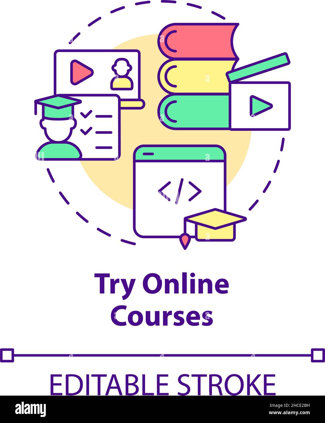 Try and learn Stock Vector Images - Alamy