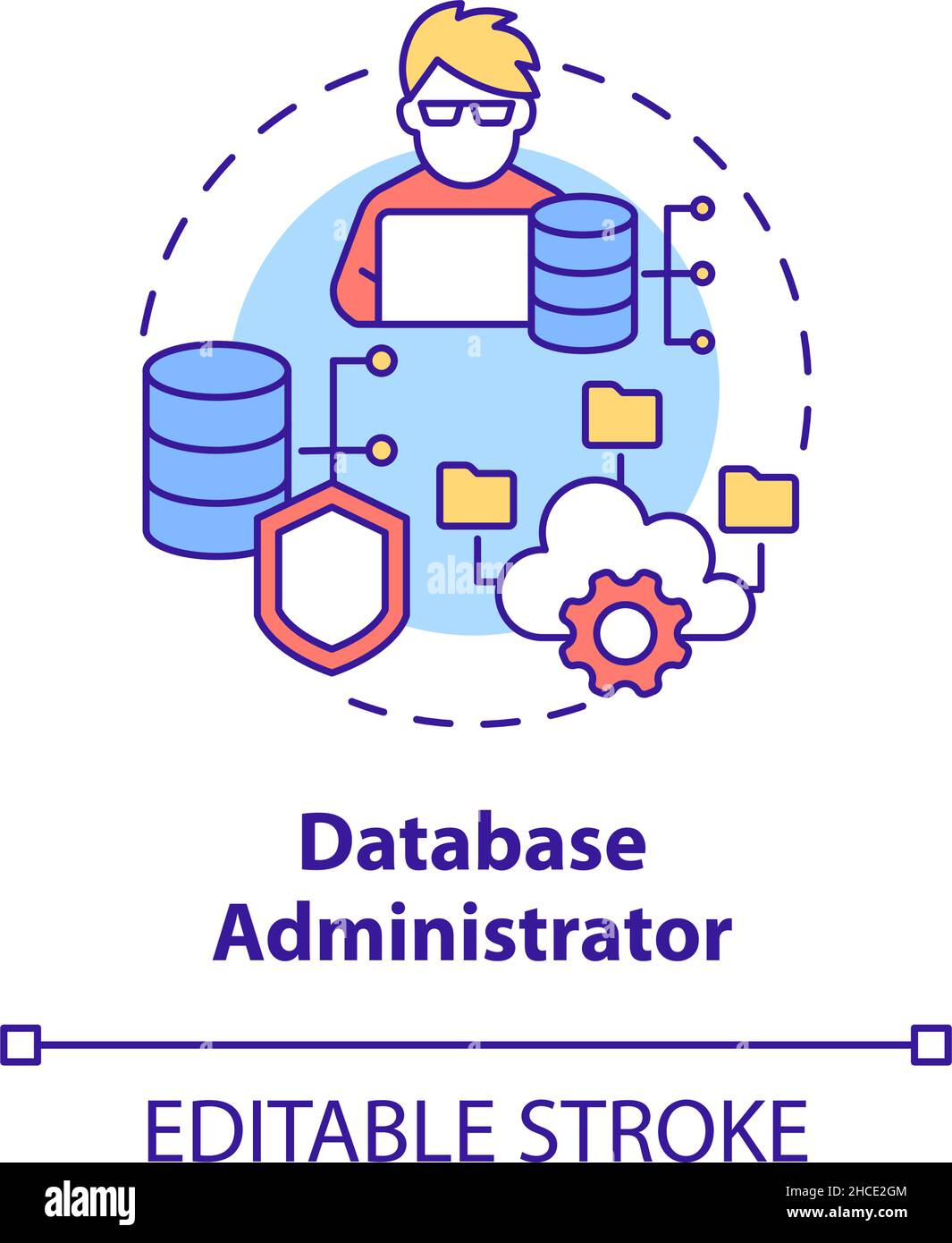 Database administrator Stock Vector Images - Alamy