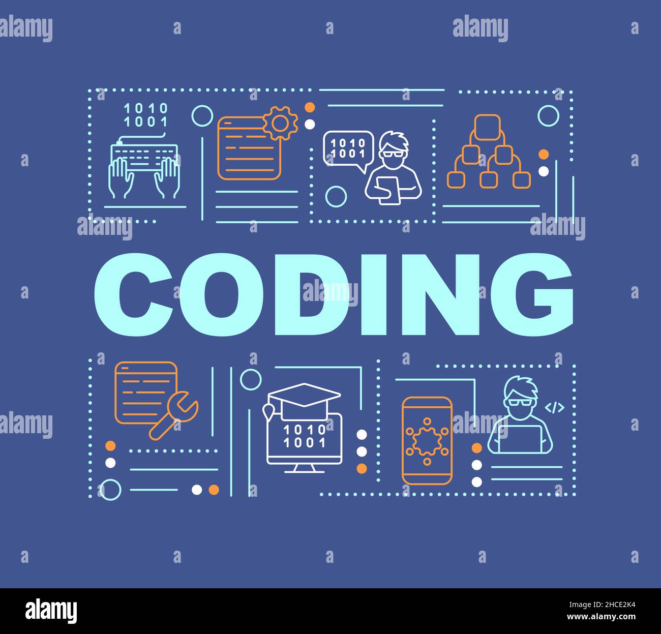 Coding word concepts navy banner Stock Vector Image & Art - Alamy