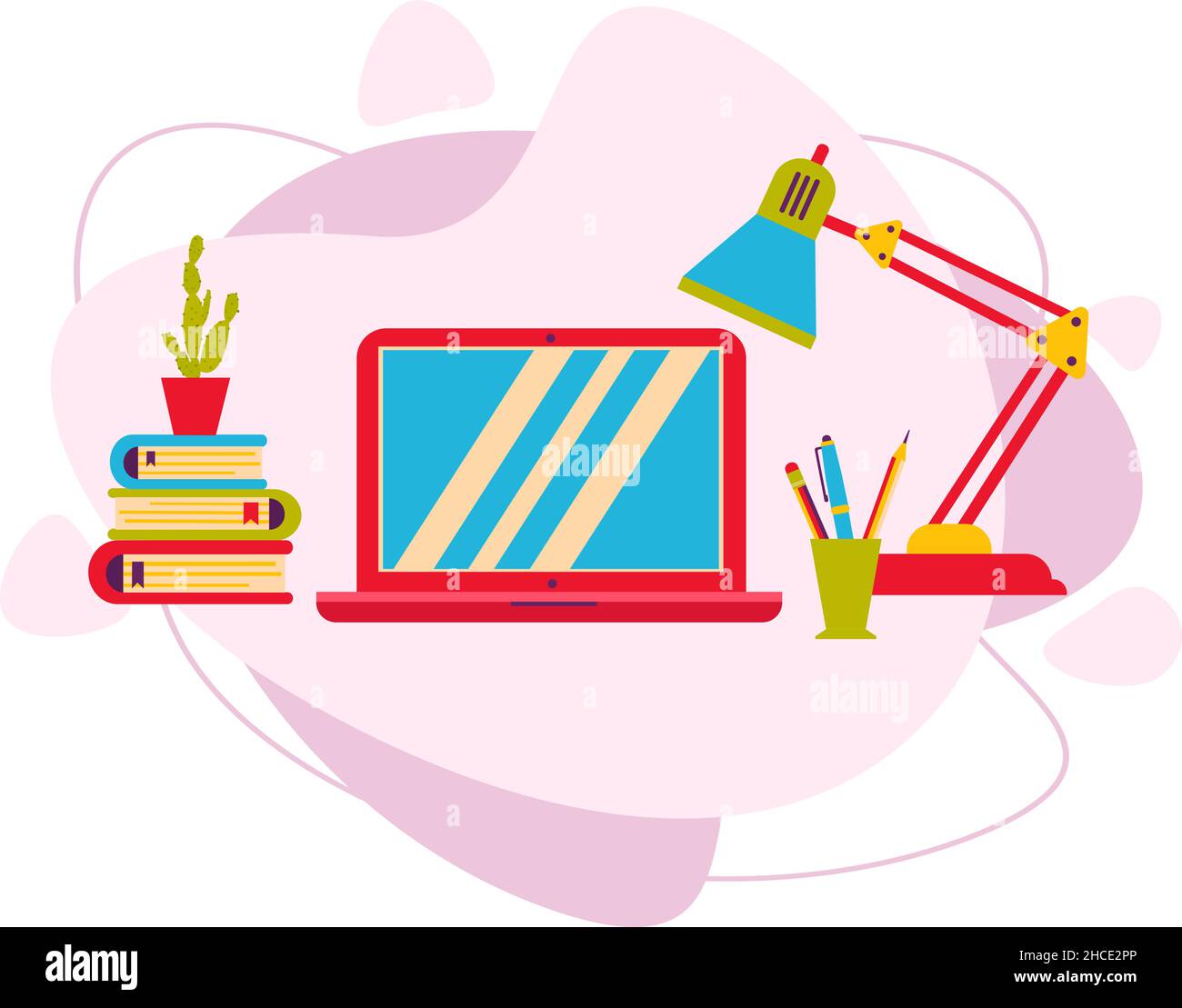 Table lamp pen book Cut Out Stock Images & Pictures - Alamy