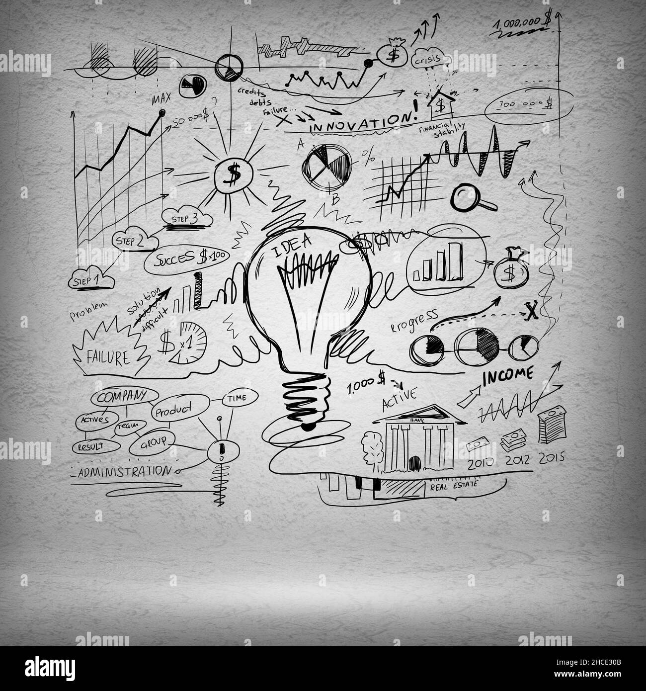 Sketch of some ideas Stock Photo - Alamy