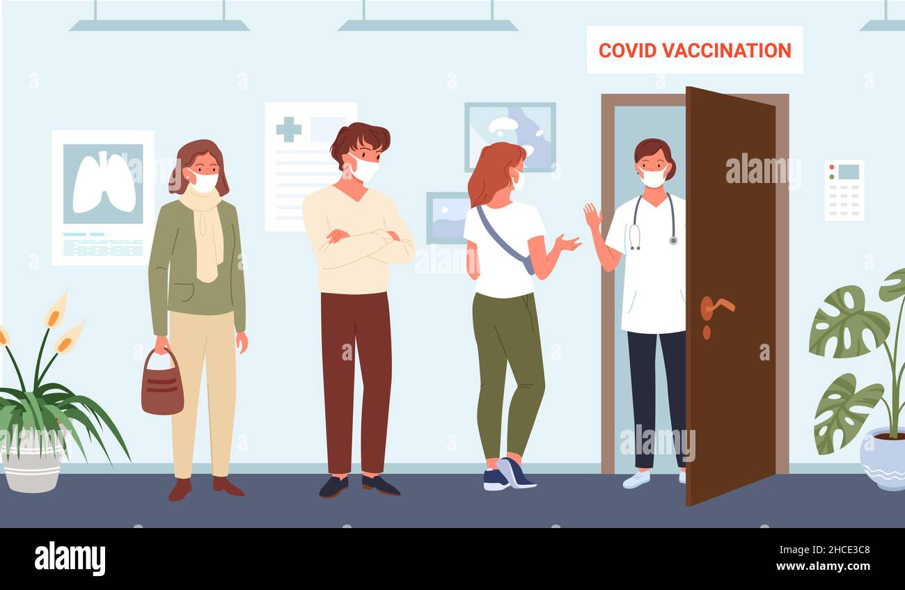 Crowded Hospital Waiting Room Cartoon