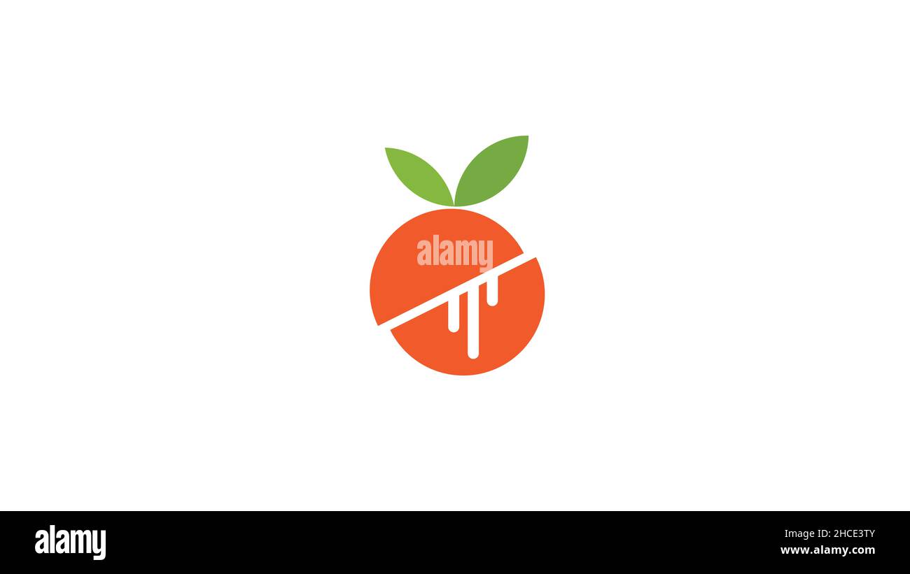 Creative Orange fruit sliced Logo Vector Design Symbol Stock Vector ...