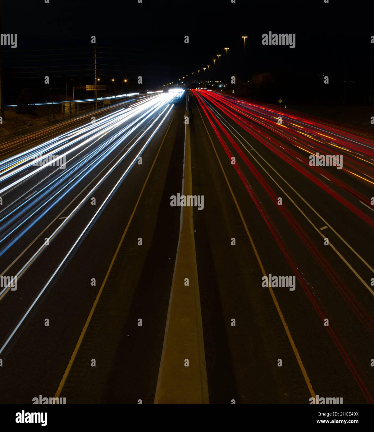 White light trails highway hi-res stock photography and images - Alamy