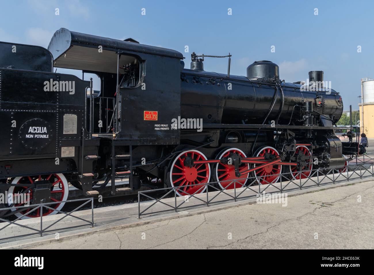 Via A. De Gasperi street, Railway station, Ancient Locomotive, Pescara ...