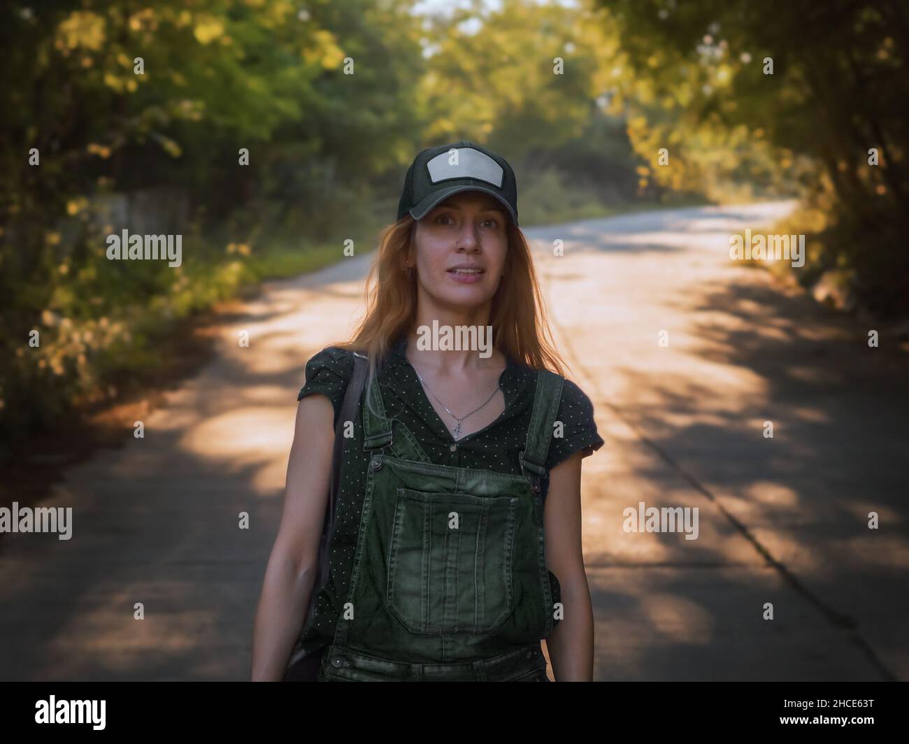 Shady road in countryside hi-res stock photography and images - Alamy