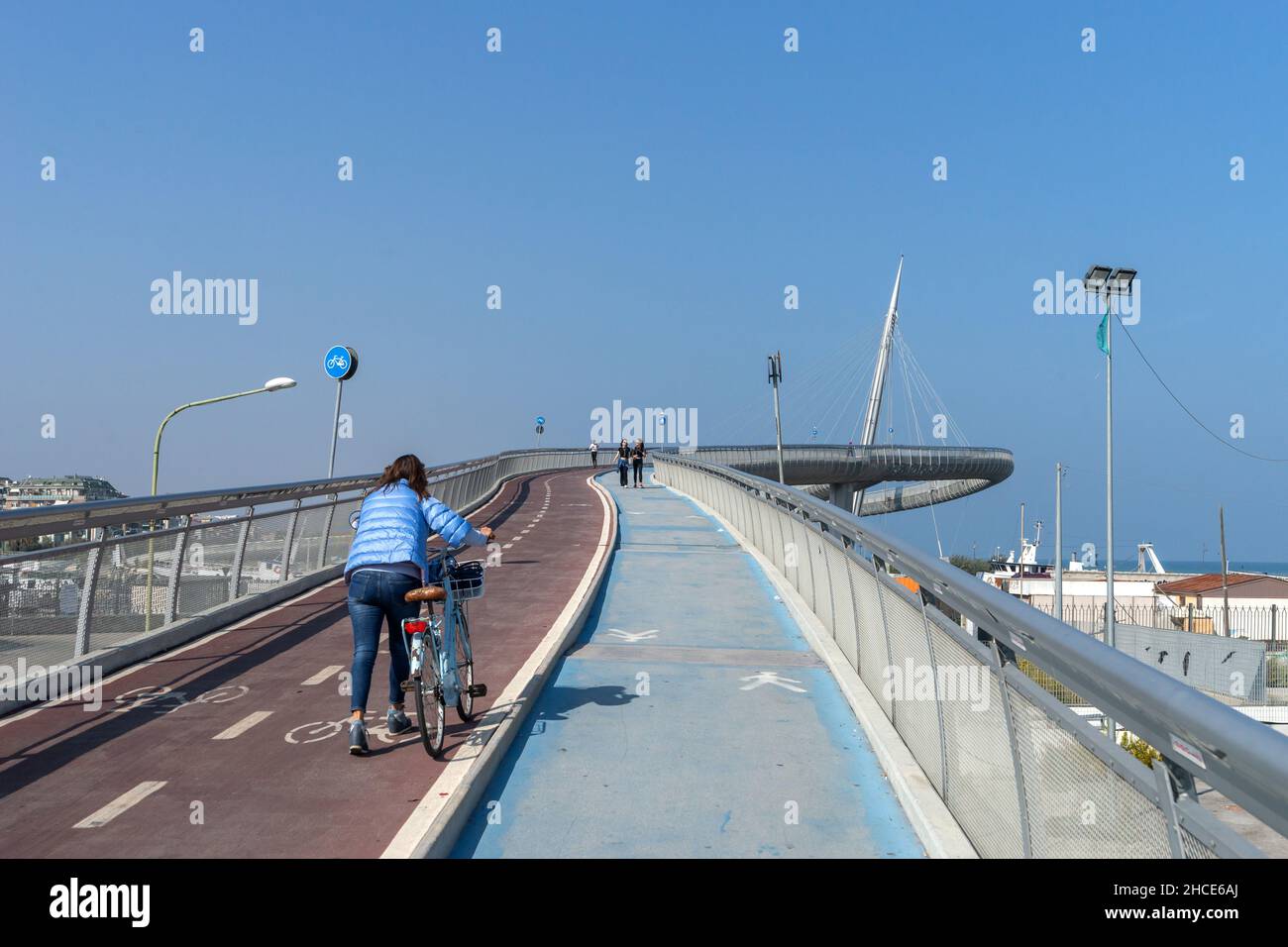 Cityscape, Bridge of the Sea, Pedestrian Bridge on the Pescara River ...