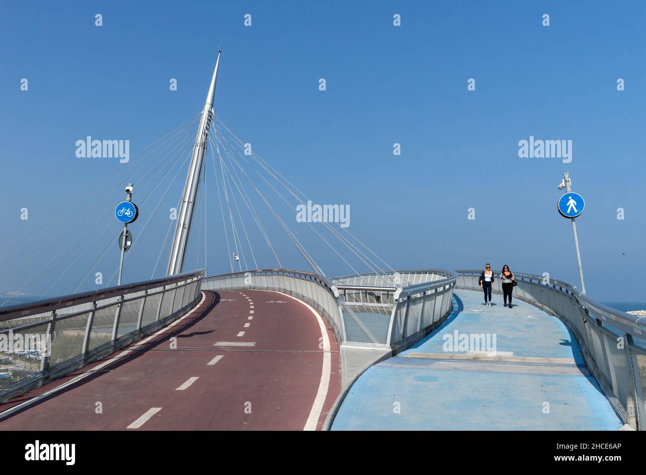 Cityscape, Bridge of the Sea, Pedestrian Bridge on the Pescara River ...