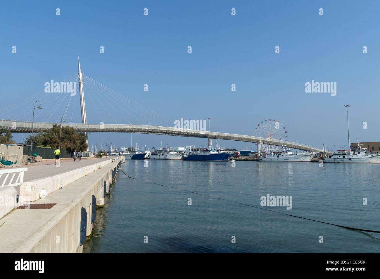 Cityscape, Bridge of the Sea, Pedestrian Bridge on the Pescara River ...
