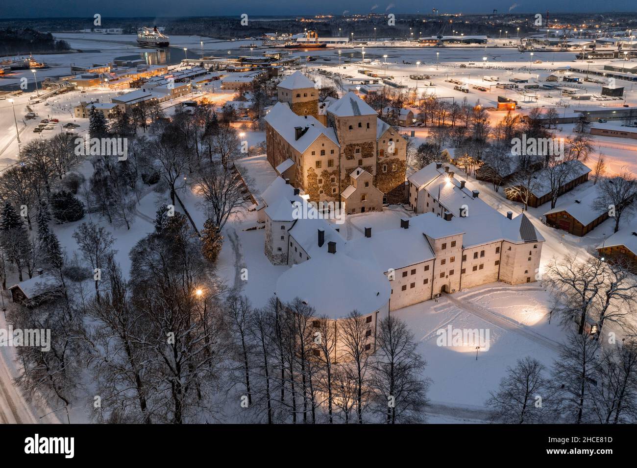 Aerial view of Turku Castle in winter in Turku, Finland Stock Photo - Alamy