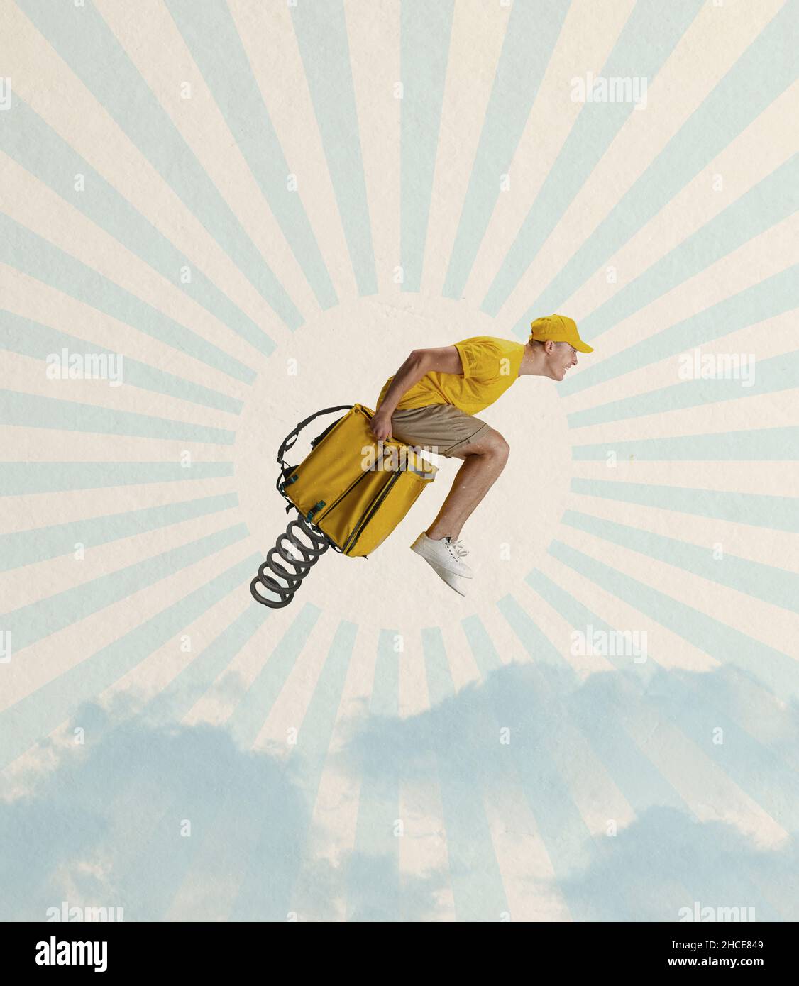 Modern design, contemporary art collage. Inspiration, idea, trendy ...