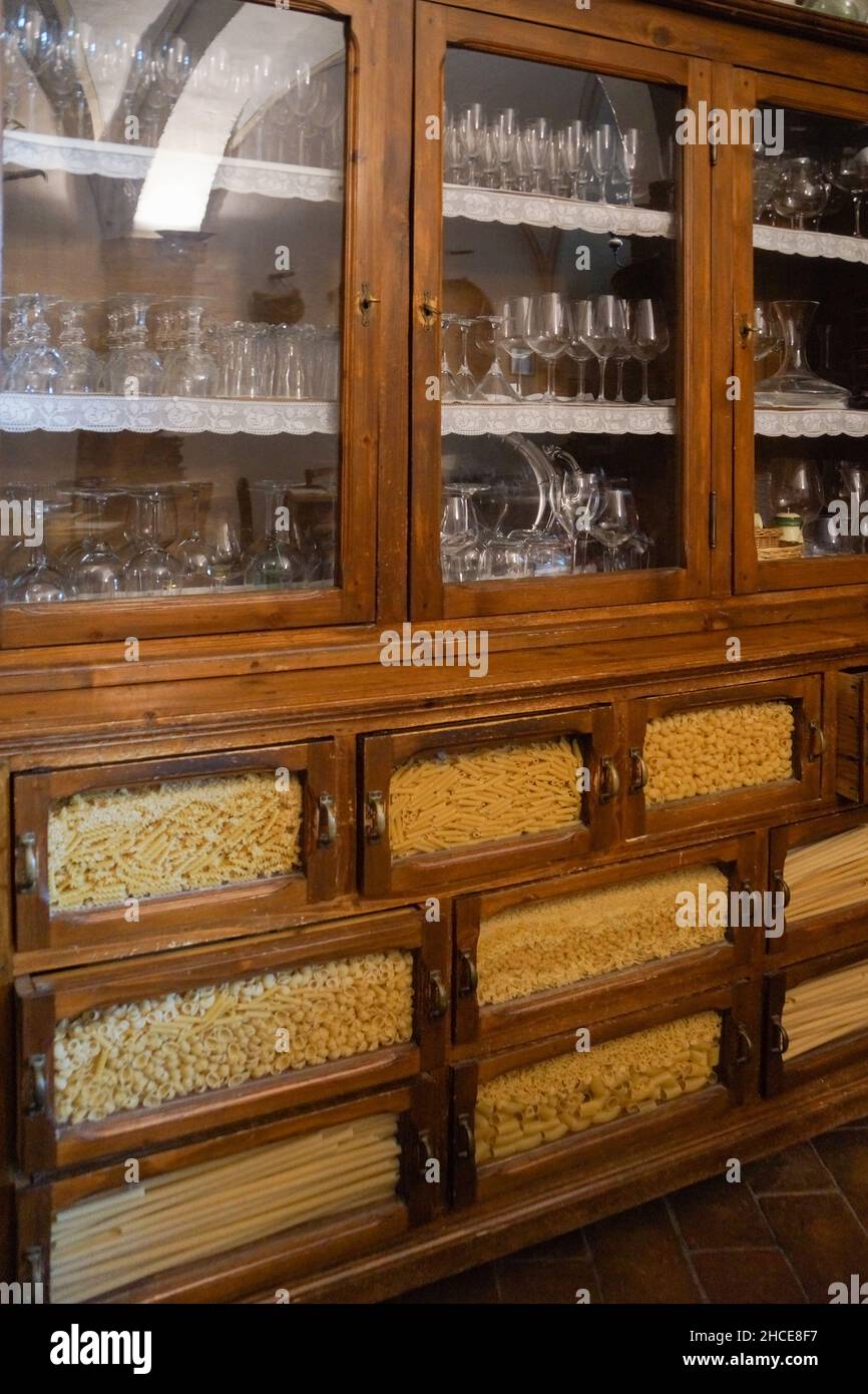 Ancient pantry pasta holder, UNESCO World Heritage Site, Val d’Orcia ...