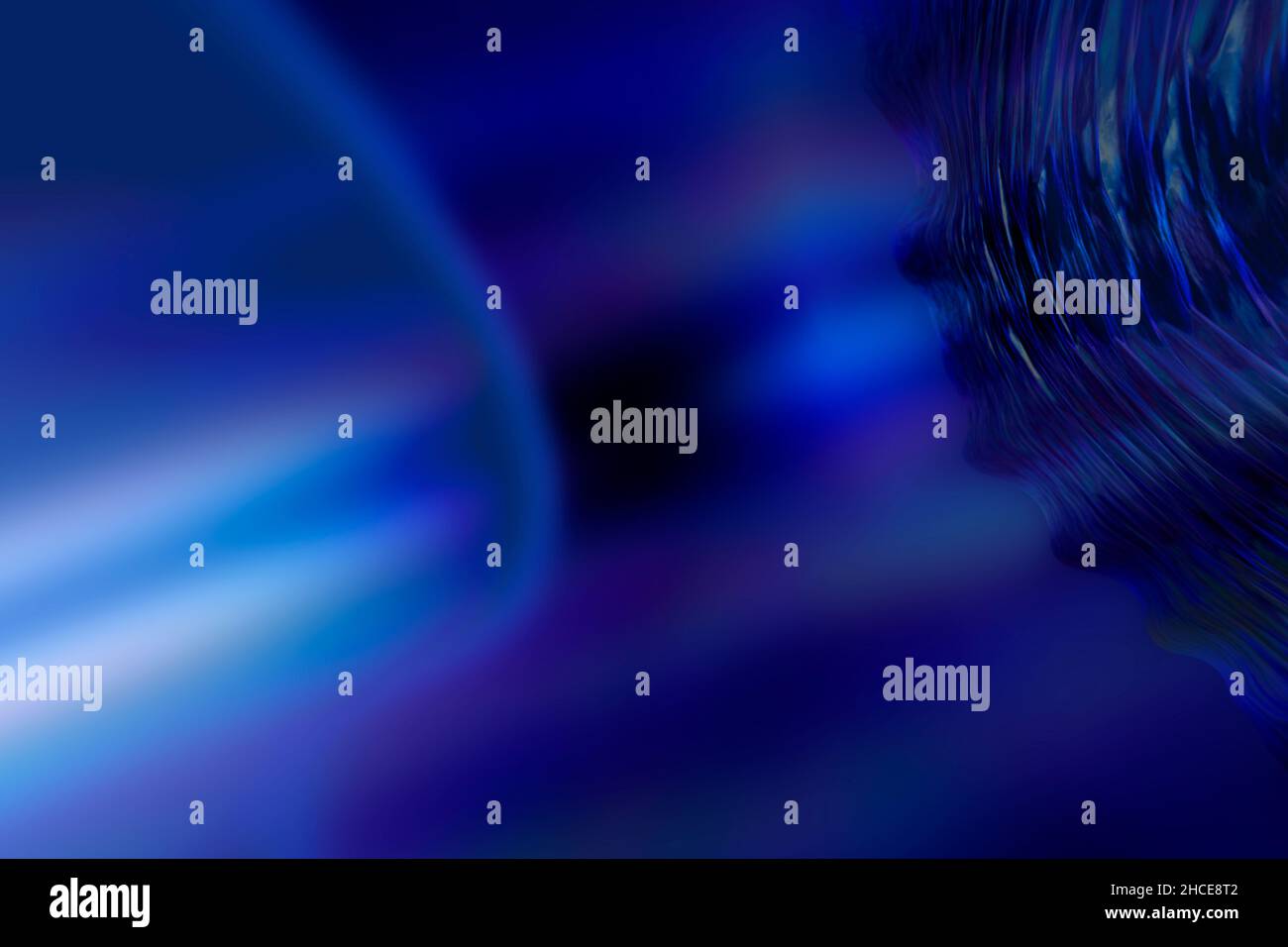 Abstract blue gradient bright neon glowing background. Design, art ...