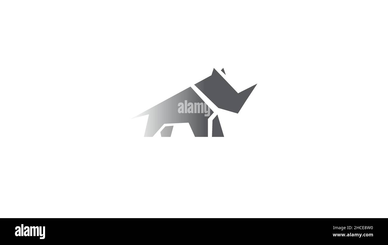 Creative Rhinoceros Logo Vector Design Symbol Illustration Stock Vector ...