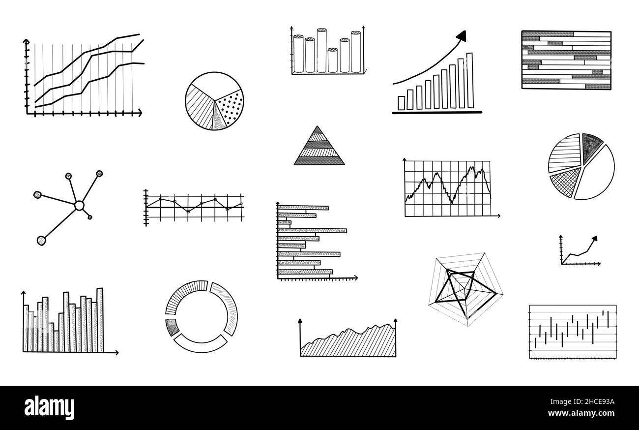 Graphical analysis concept drawn on a white background Stock Photo - Alamy